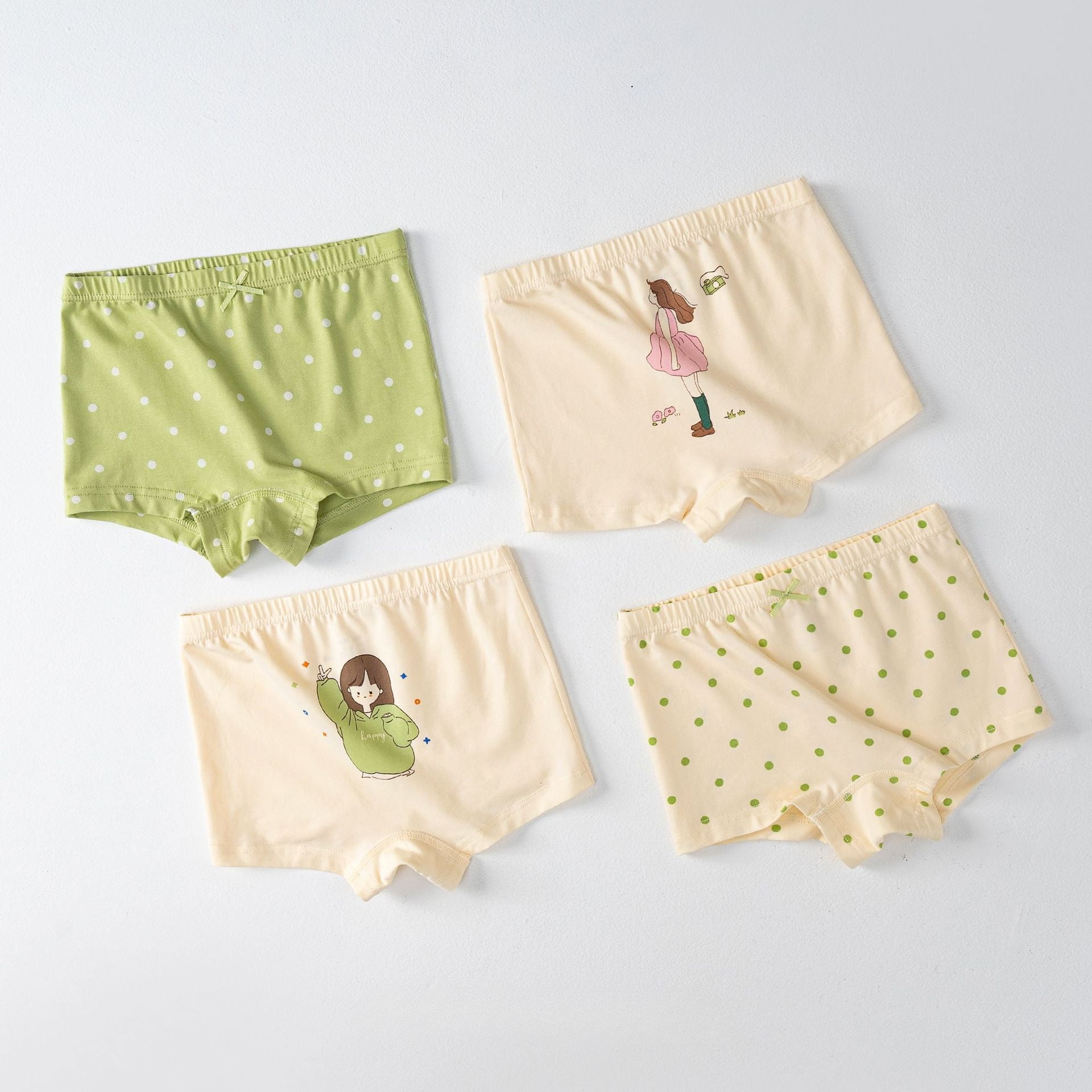 Ougyinr Little Girls Cotton Underwear Kids Girls Boxer Briefs Panties ...