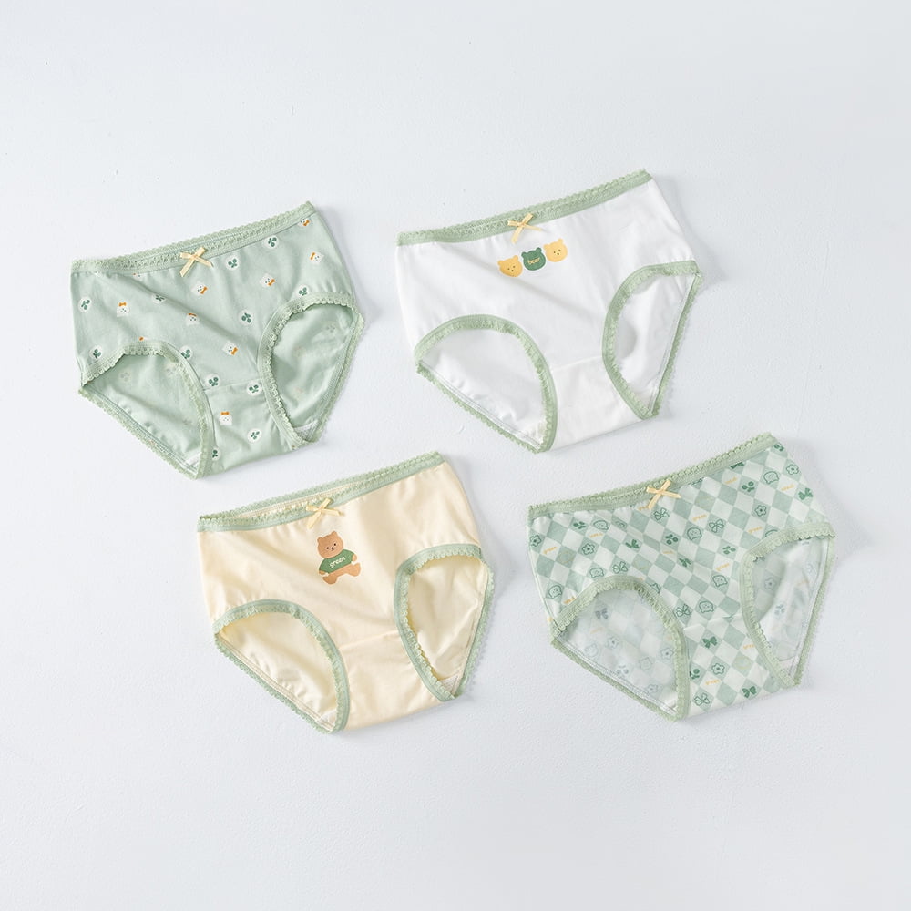 Ougyinr Little Girls' Soft Cotton Underwear Kids Cool Breathable ...