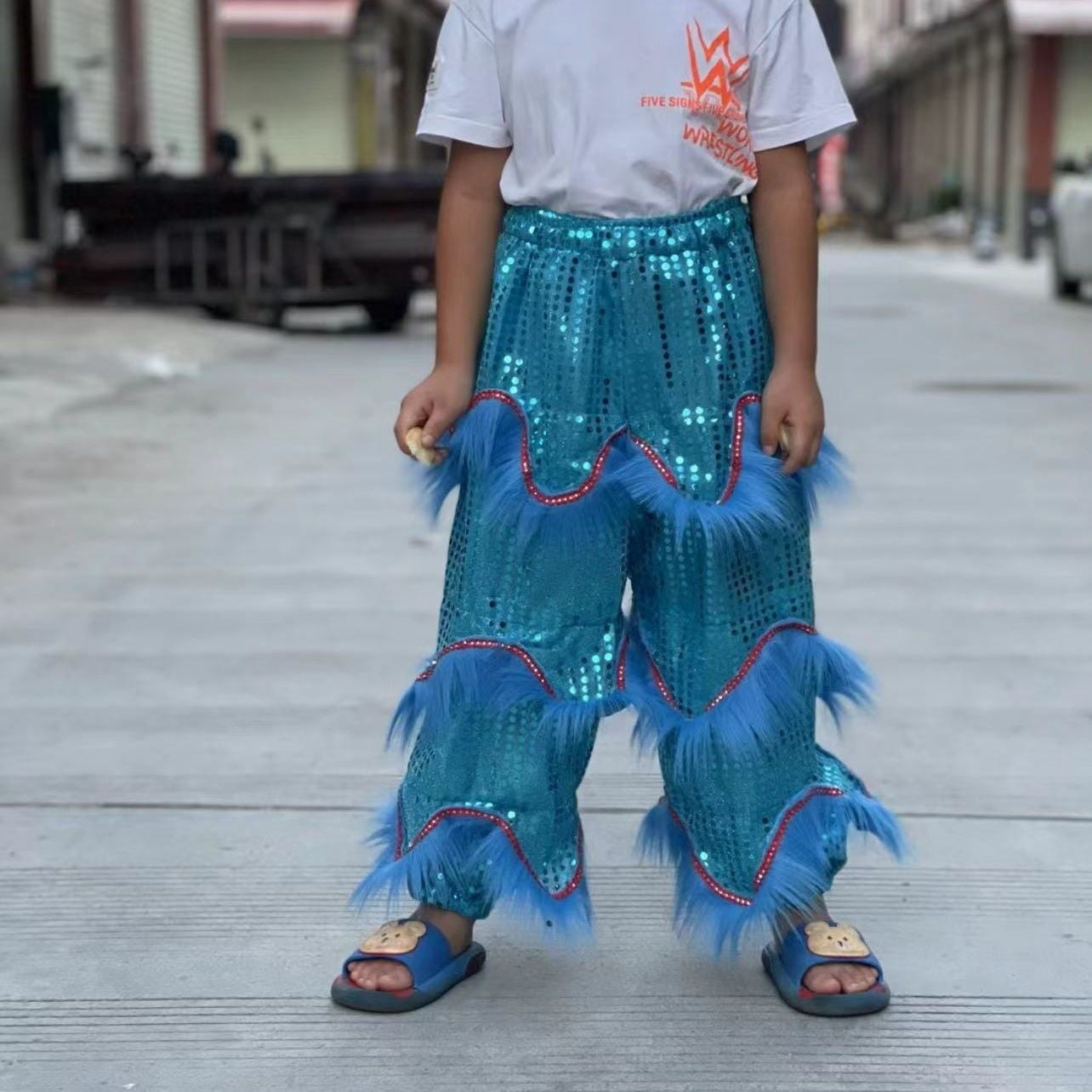 Ougyinr Toddler Kids Pants for Boys Girls,Lion Dance Pants Lion Dance ...