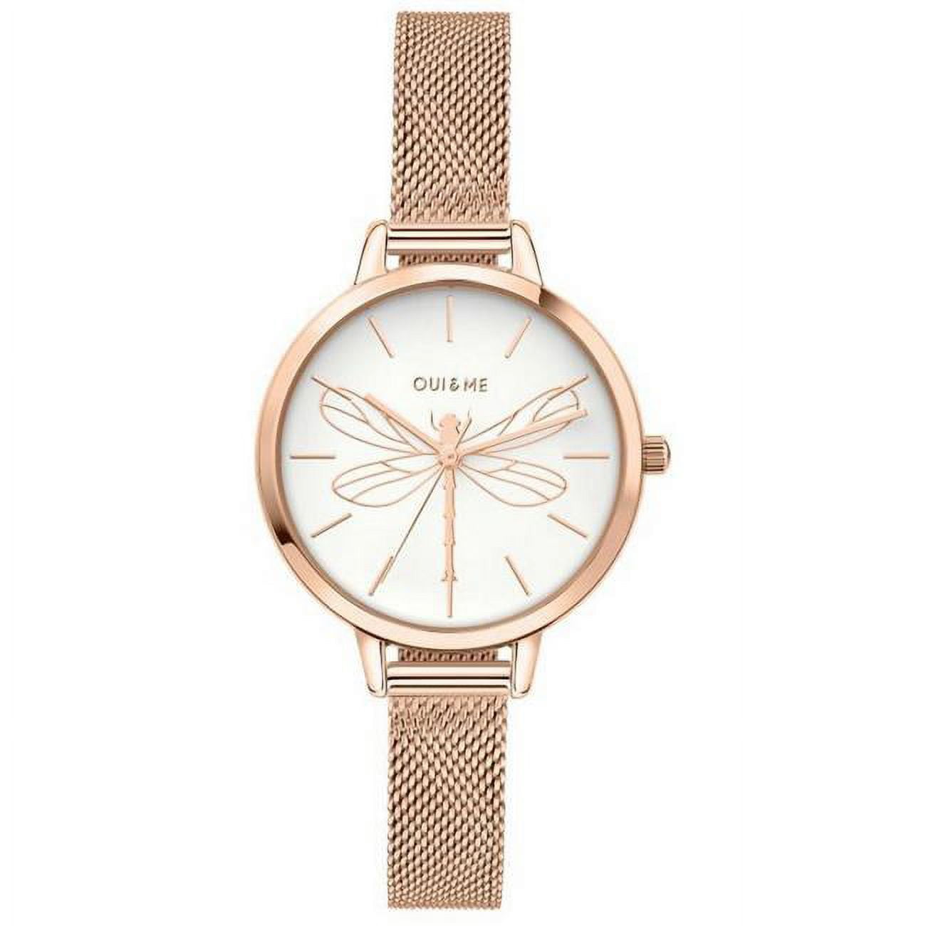 Oui Plus Me Petite Amourette White Dial Rose Gold Tone Stainless Steel ...