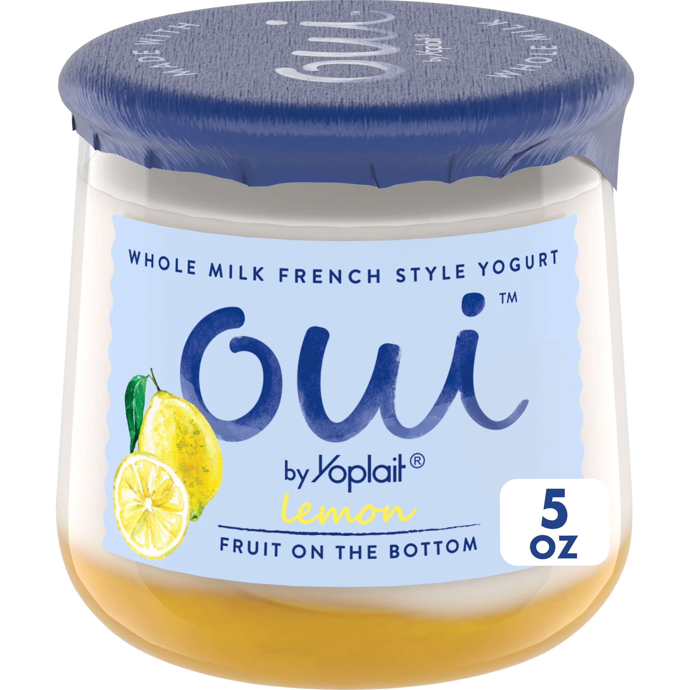 Oui by Yoplait French Style Lemon Whole Milk Yogurt, 5 OZ Jar - Walmart.com
