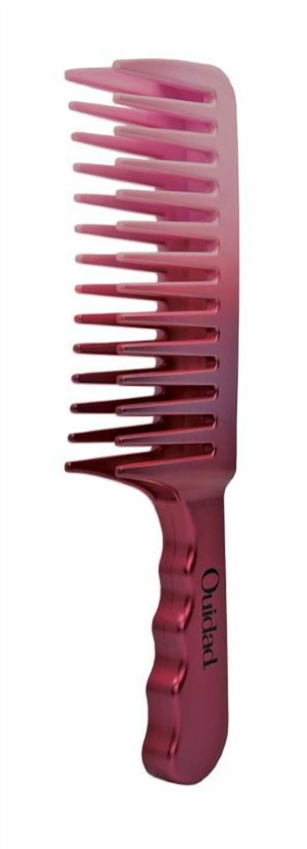 Ouidad Double Row Detangler, Wide Tooth Comb with Rounded Teeth, Helps ...