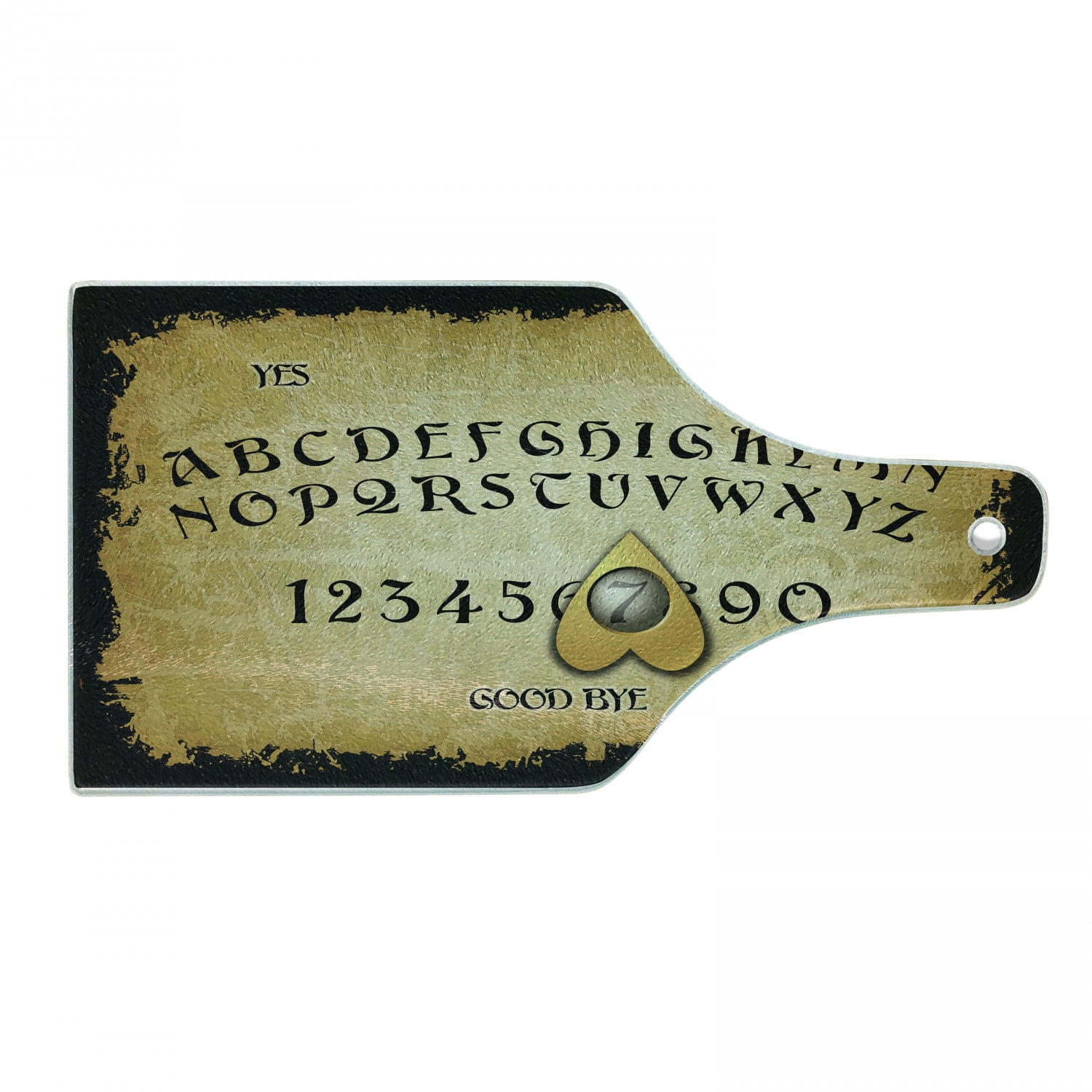Ouija Board Cutting Board, Grungy Board Design with Vanished Scratchy ...