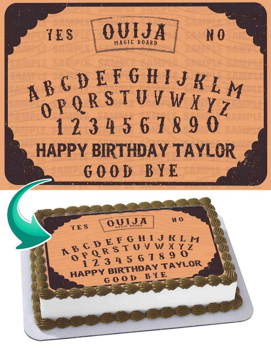 Ouija Board Edible Cake Image Topper Birthday Cake Banner 1/4 Sheet ...