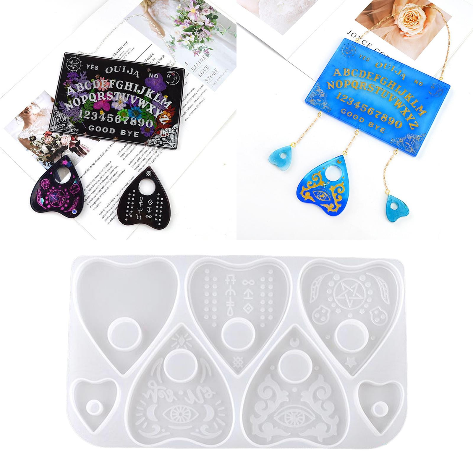 Ouija Board Silic , Pendant Boards for Resin, Prophecy Board Heart ...