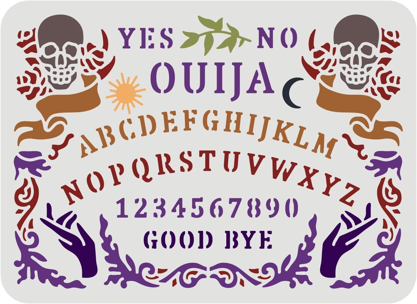Ouija Board Stencil 11.7x8.3" Astrology Drawing Stencil Divination Yes ...