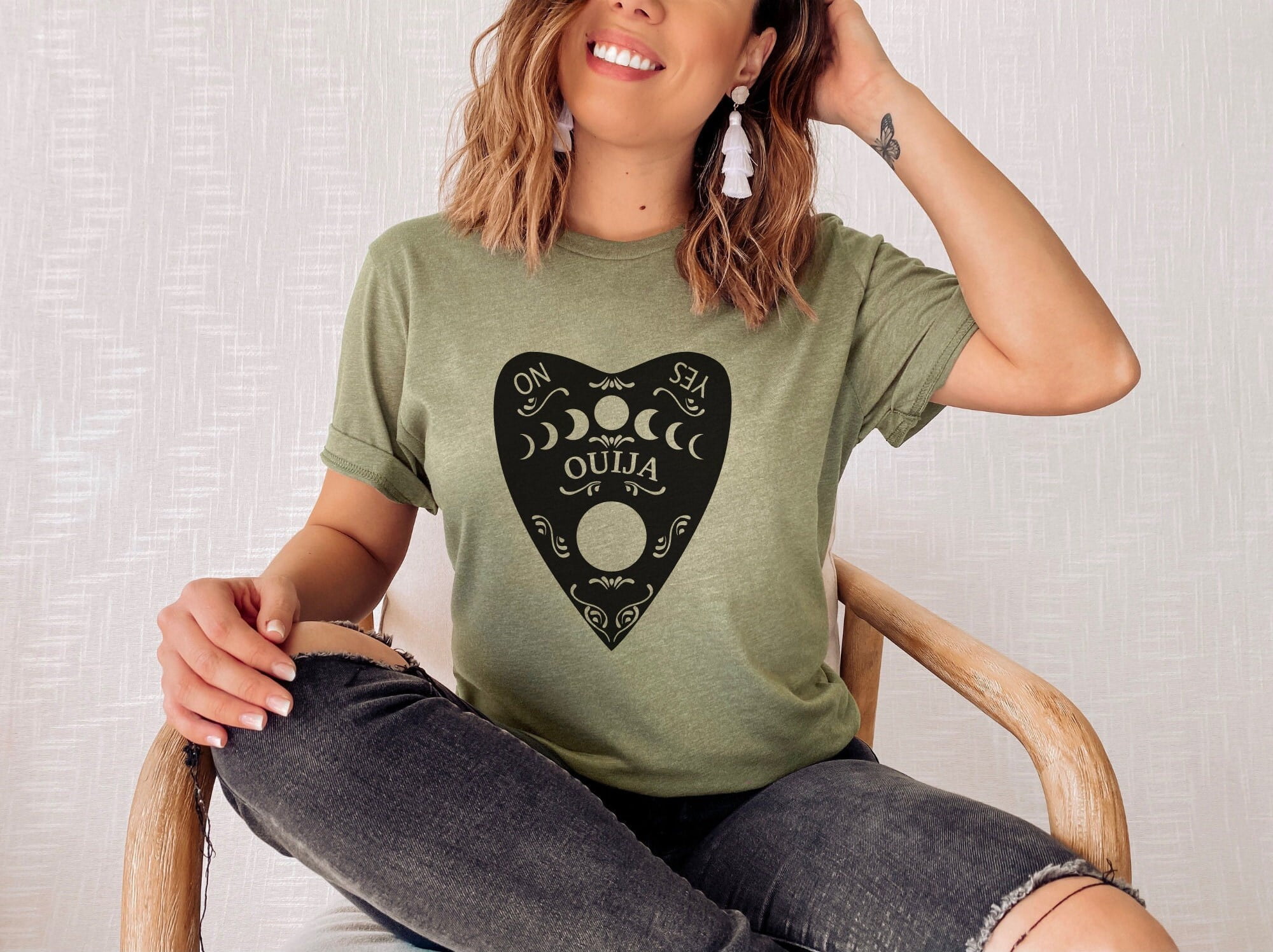 Ouija Shirt, Halloween T-Shirt, Celestial New Age Shirt, Gothic Tee ...