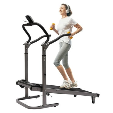 Aiqidi Incline Folding Treadmill with LED Monitor & Handrail, Running ...