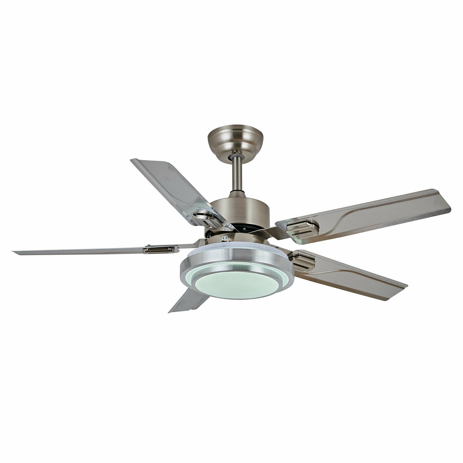 Stainless Steel Ceiling Fan With Led Light | Shelly Lighting