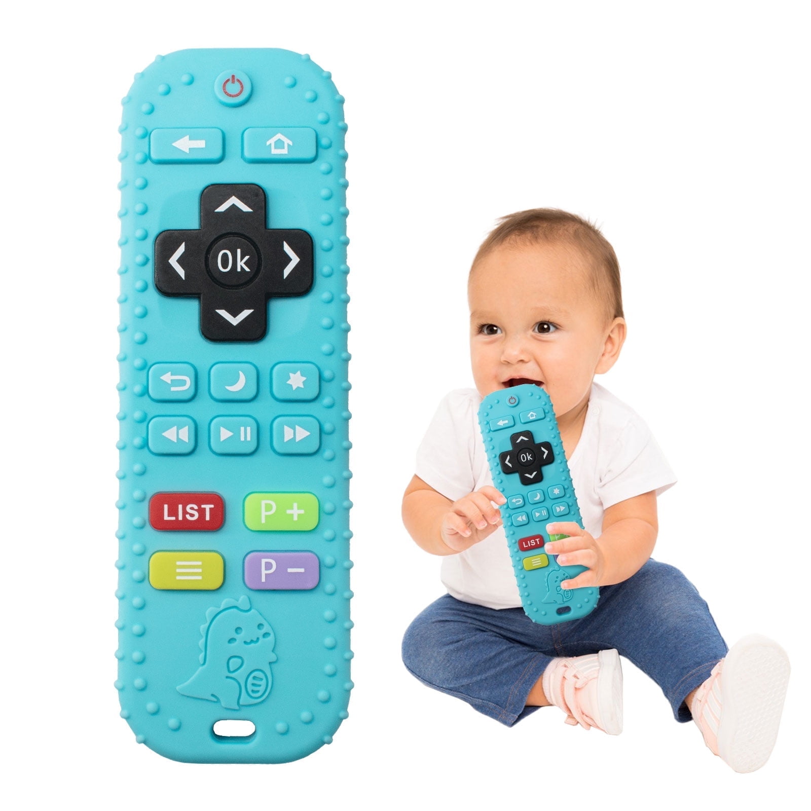 Oulastool Soft Silicone TV Remote Teether, Gum Relief for Babies 3-24 ...