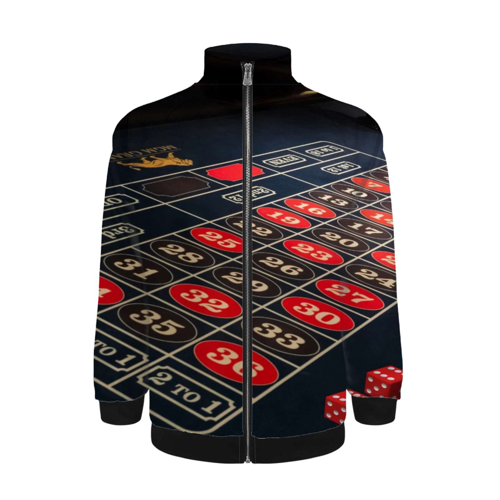 Oulette, Gambling,Dice,Casino Jacket Men's Street Cool Long Sleeves ...