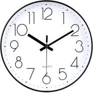 HOMCOM 36 Inch Large Wall Clock, Silent Non Ticking Wood Metal ...