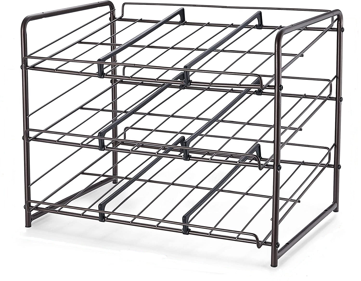 Oumilen 3 Tier Stackable Cabinet Organizer, Bronze - Walmart.com