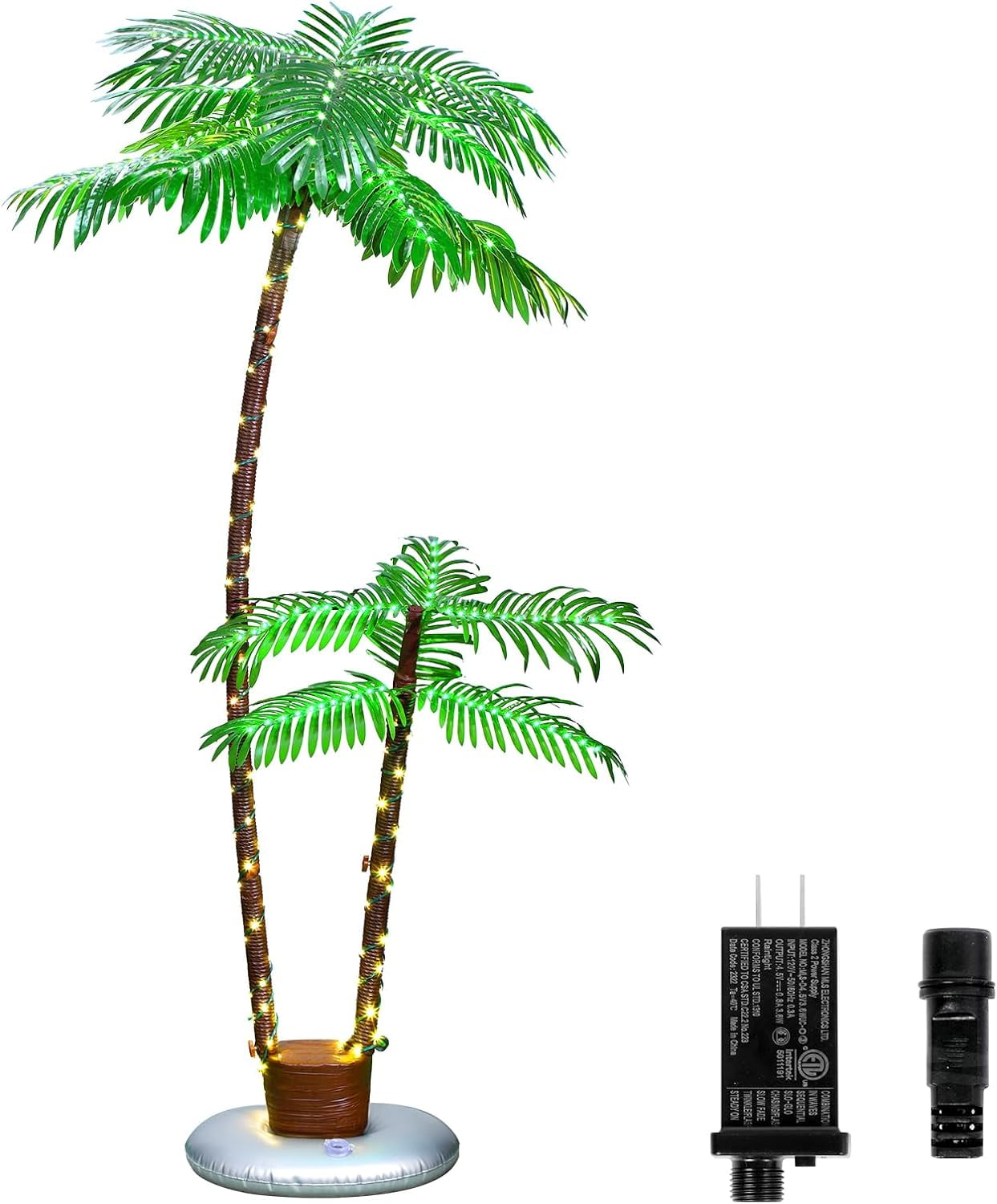 Oumilen 6ft Solar Powered LED Lighted Palm Tree - Walmart.com