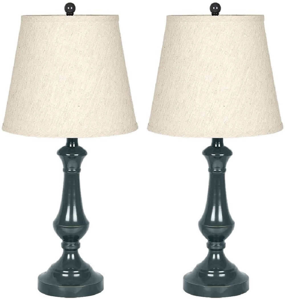 Oumilen Contemporary Blue Metal Table Lamp, Set of 2 - Walmart.com