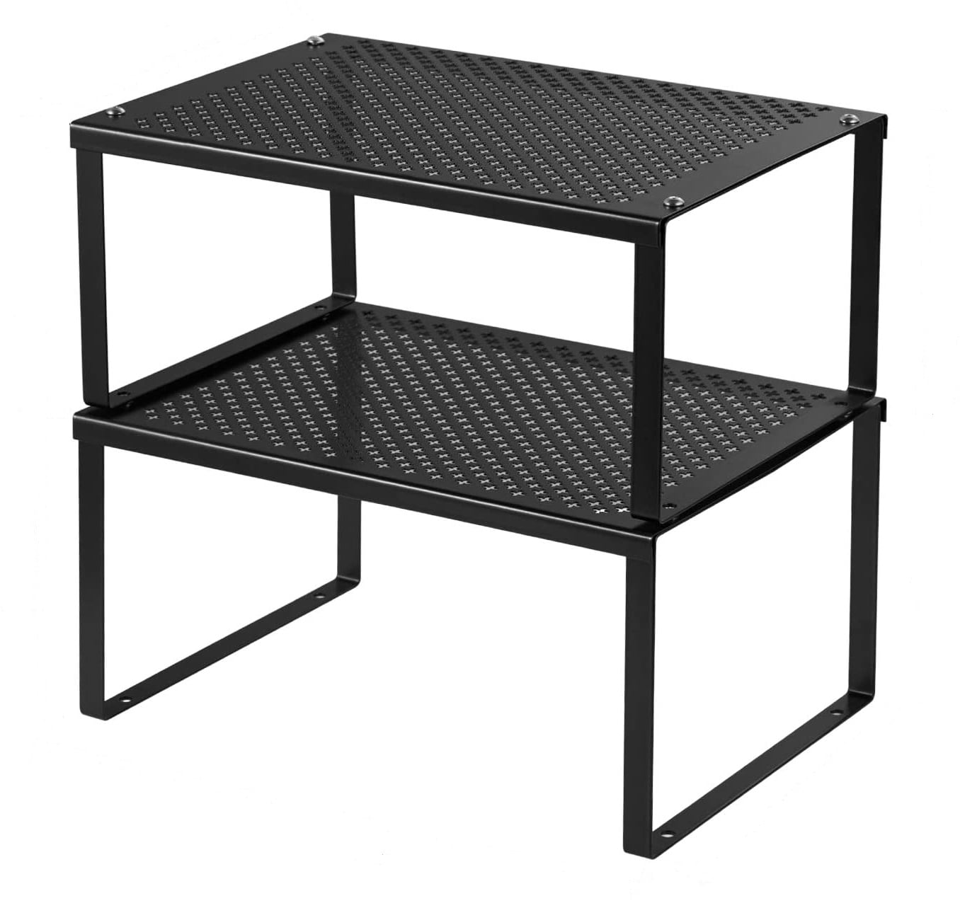 Oumilen Expandable Stackable Kitchen Storage Organizer Cabinet, Black ...