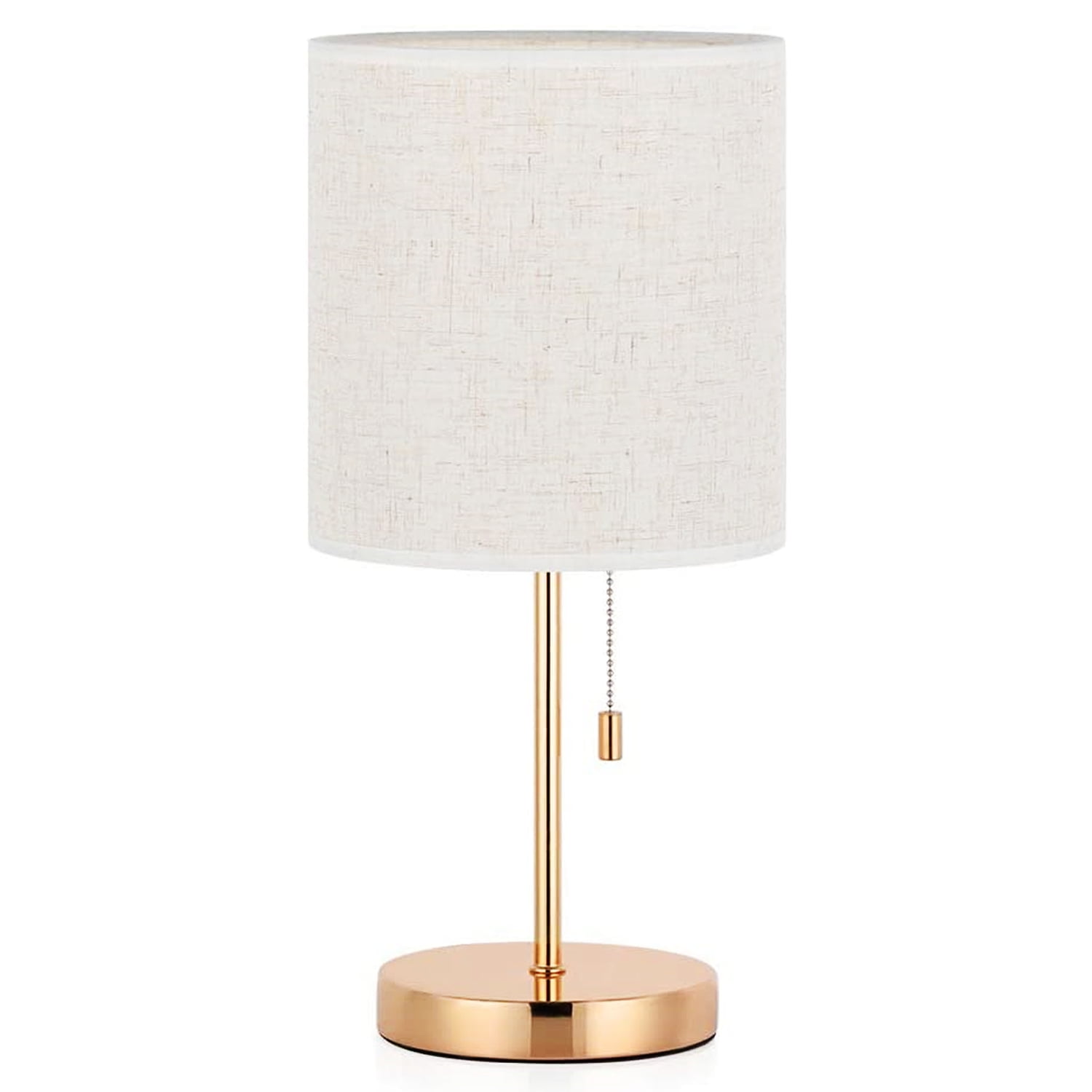 Oumilen Gold Modern Desk Lamp with Metal Base Fabric Shade - Walmart.com