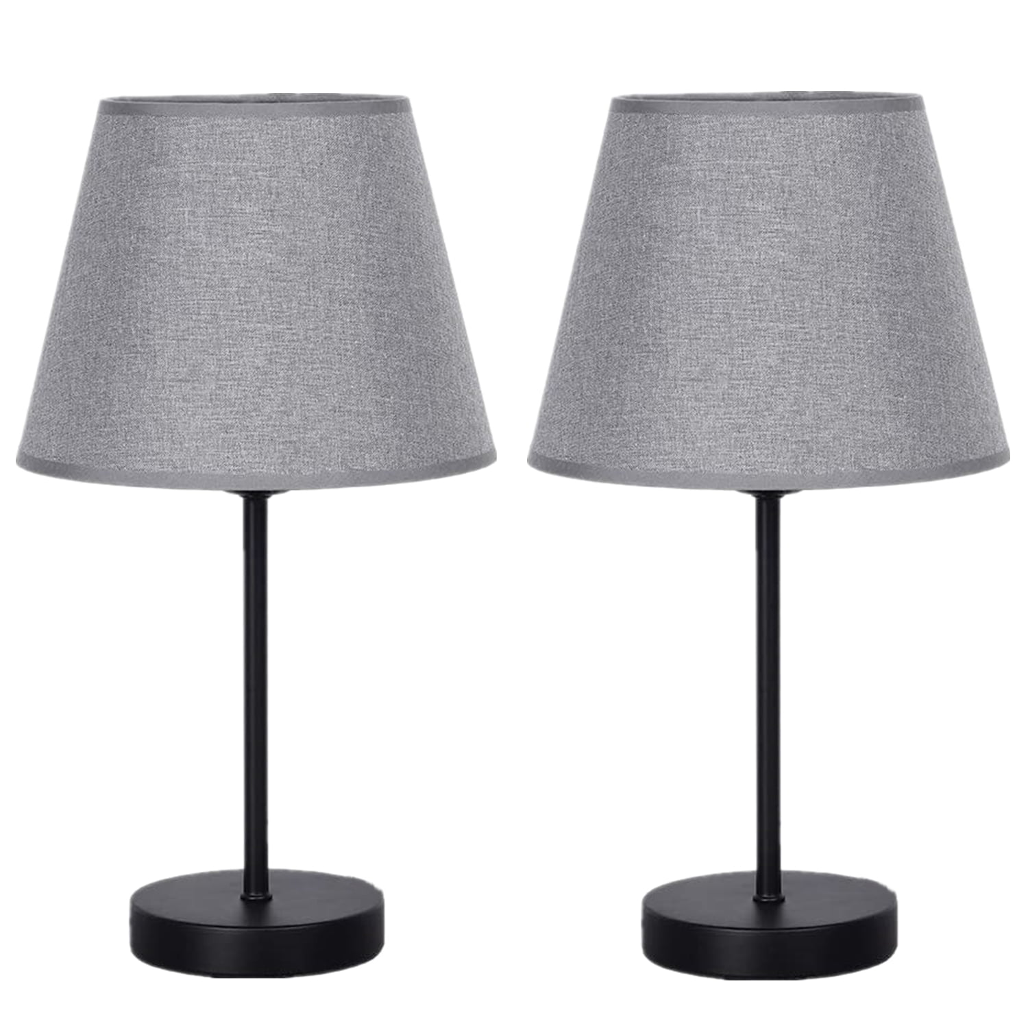 Oumilen Lamp Set, Gray with Shade - Walmart.com
