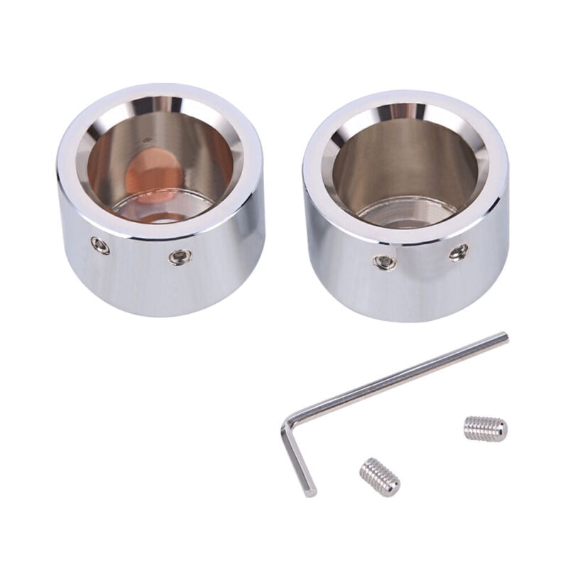 Oumurs Chrome CNC Front Axle Cap Nut Cover for Harley Softail Dyna ...