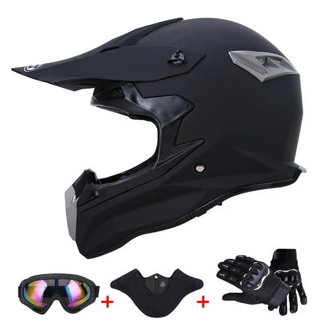 Oumurs DOT Motocross Dirt Bike Helmet with Visor, ABS Shell ...
