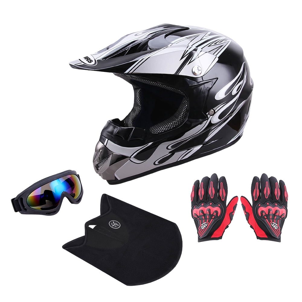 Oumurs DOT Motocross Motorcycle Helmet Open Face Off-road Dirt Bike ATV ...