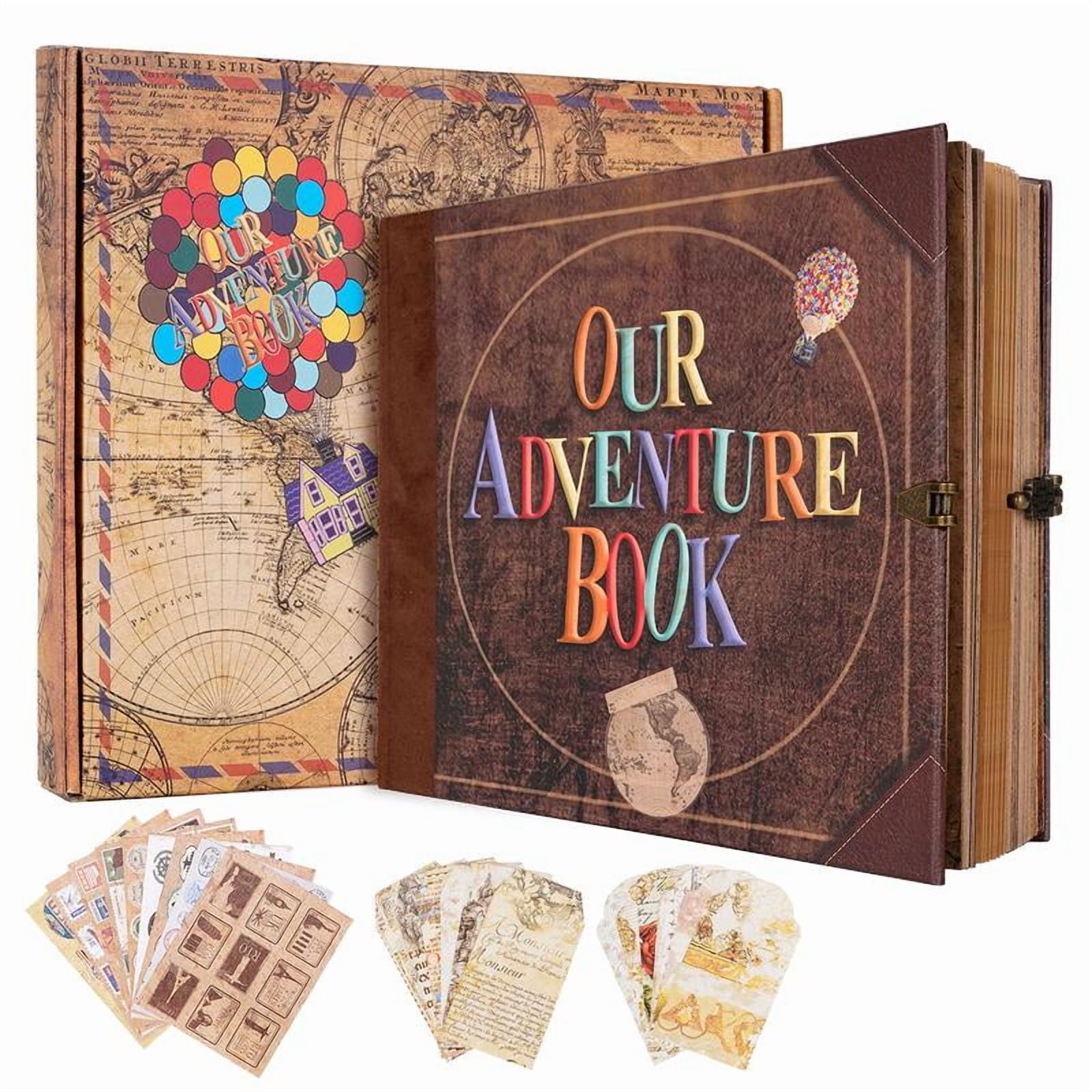 Our Adventure Book Scrapbook Photo Album Retro Style Embossed Letter ...