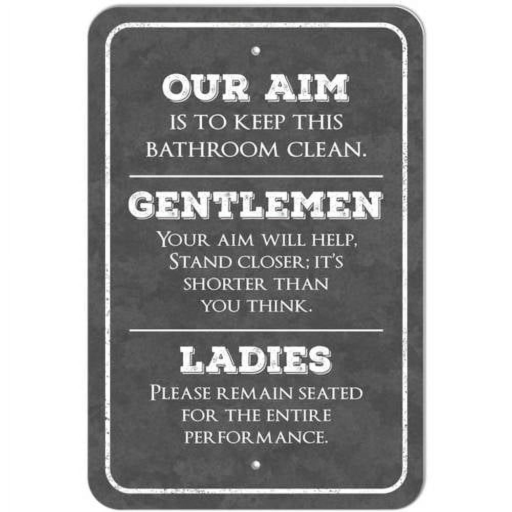 Our Aim is to Keep This Bathroom Clean Funny Sign - Walmart.com