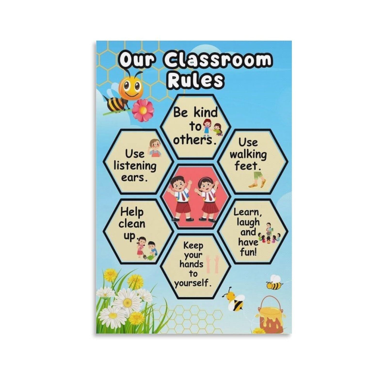 Our Classroom Rules Poster Canvas Wall Art Posters For Room Aesthetic ...