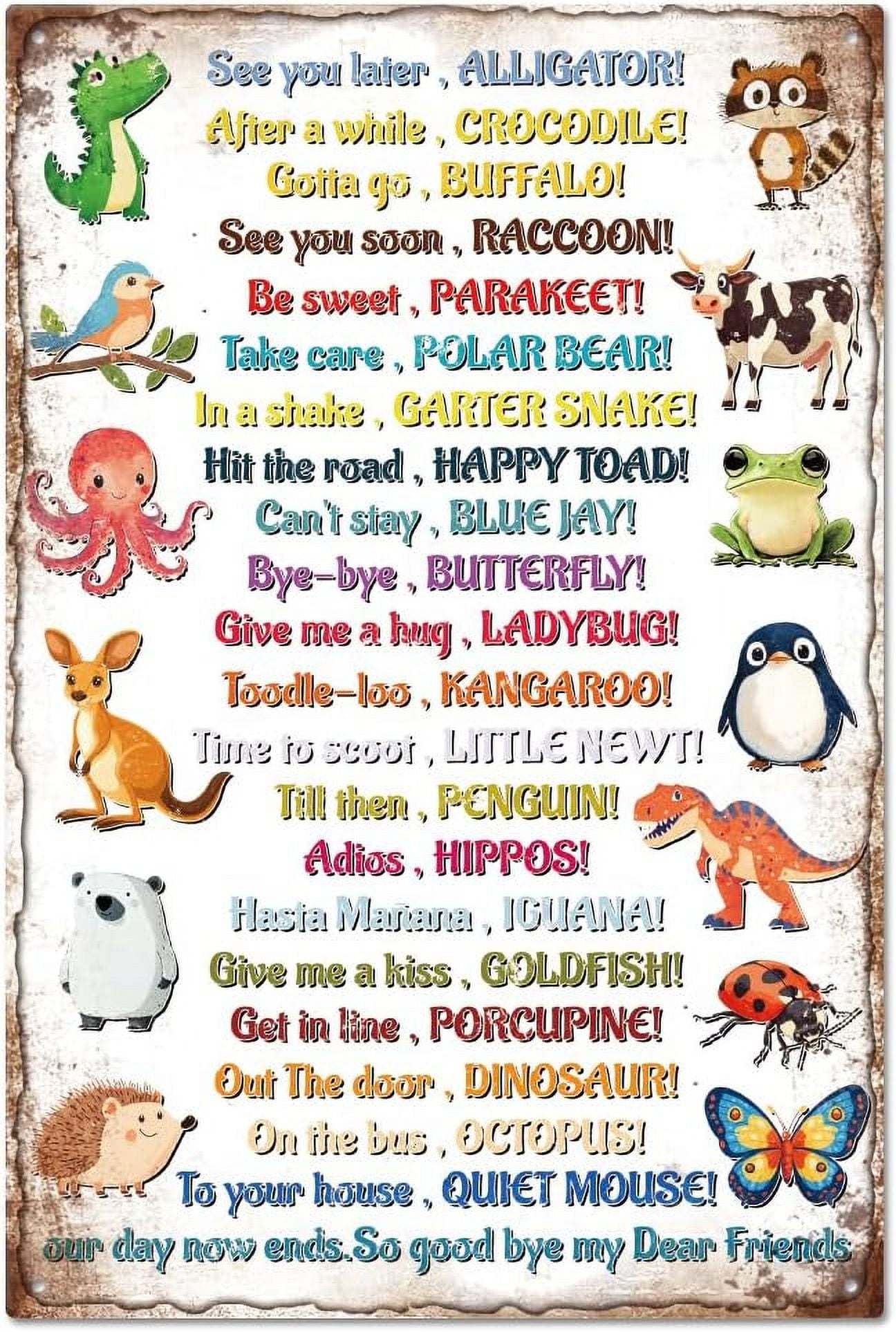 "Our Day Now Ends. So Goodbye, My Dear Friends!" Vintage Cartoon ...