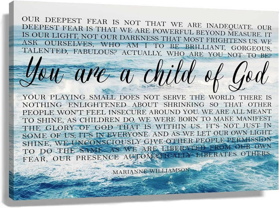 Our Deepest Fear Poem Wall Art Poetry Poster Motivational Quote Wall ...