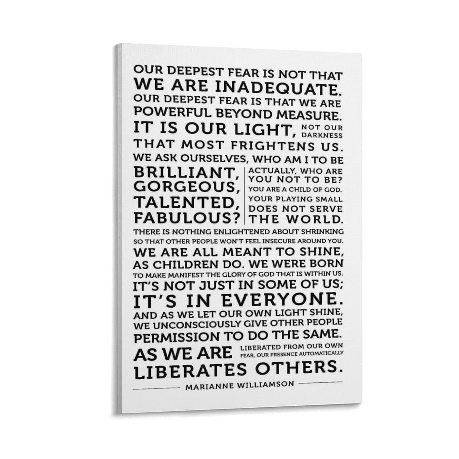 Our Deepest Fear Spiritual Marianne Williamson A Return to Love White ...