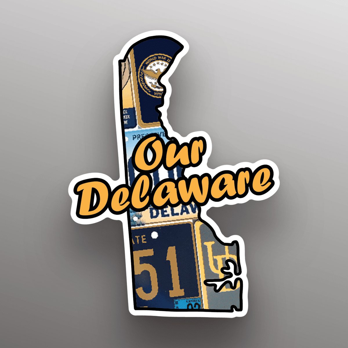 Our Delaware State Shape Great Gift Idea Single 5 Inch Magnet Made in ...
