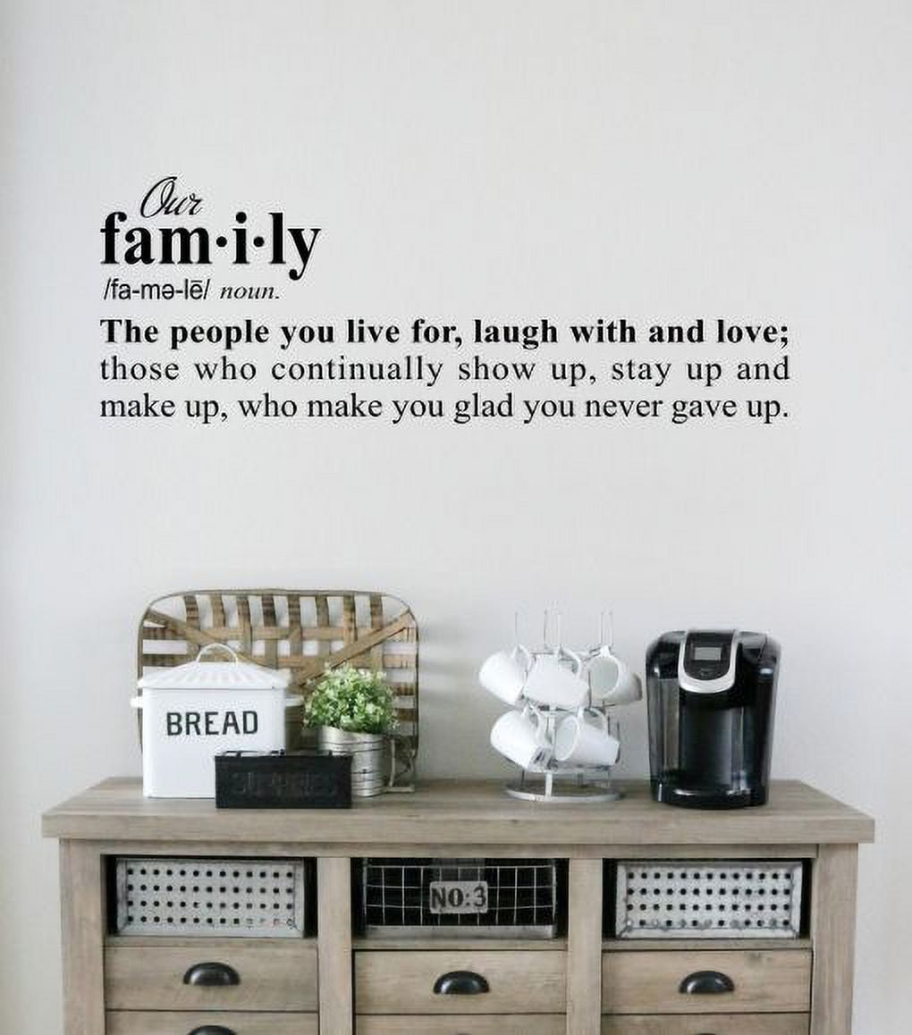 Our Family Definition Wall Decor Sticker Decal Vinyl Word Art for ...
