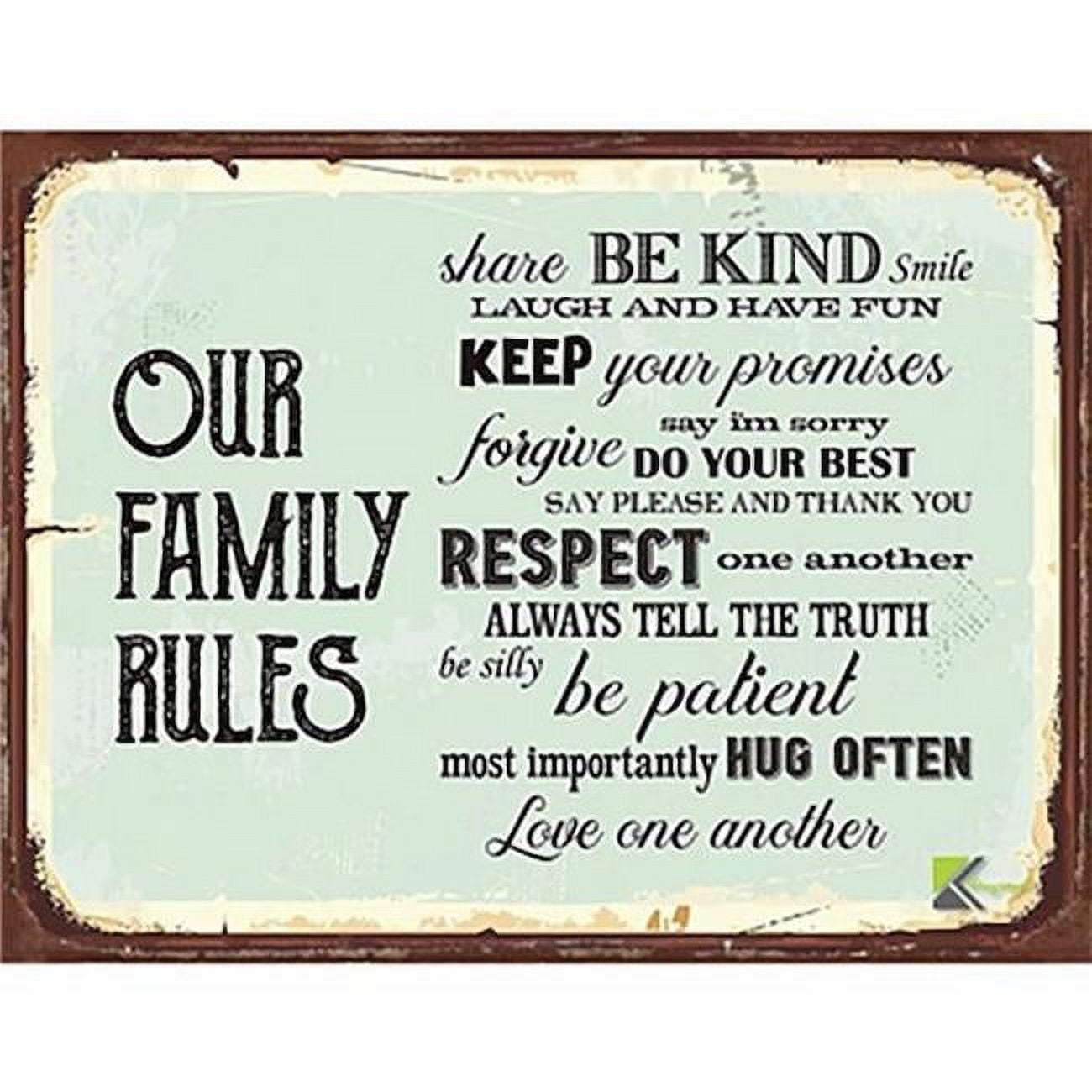Our Family Rules Sign - Walmart.com