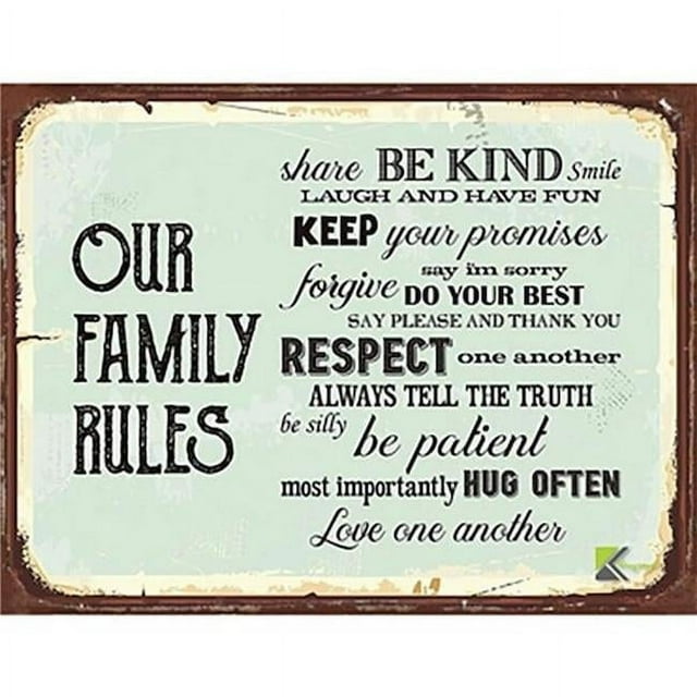 Our Family Rules Sign - Walmart.com