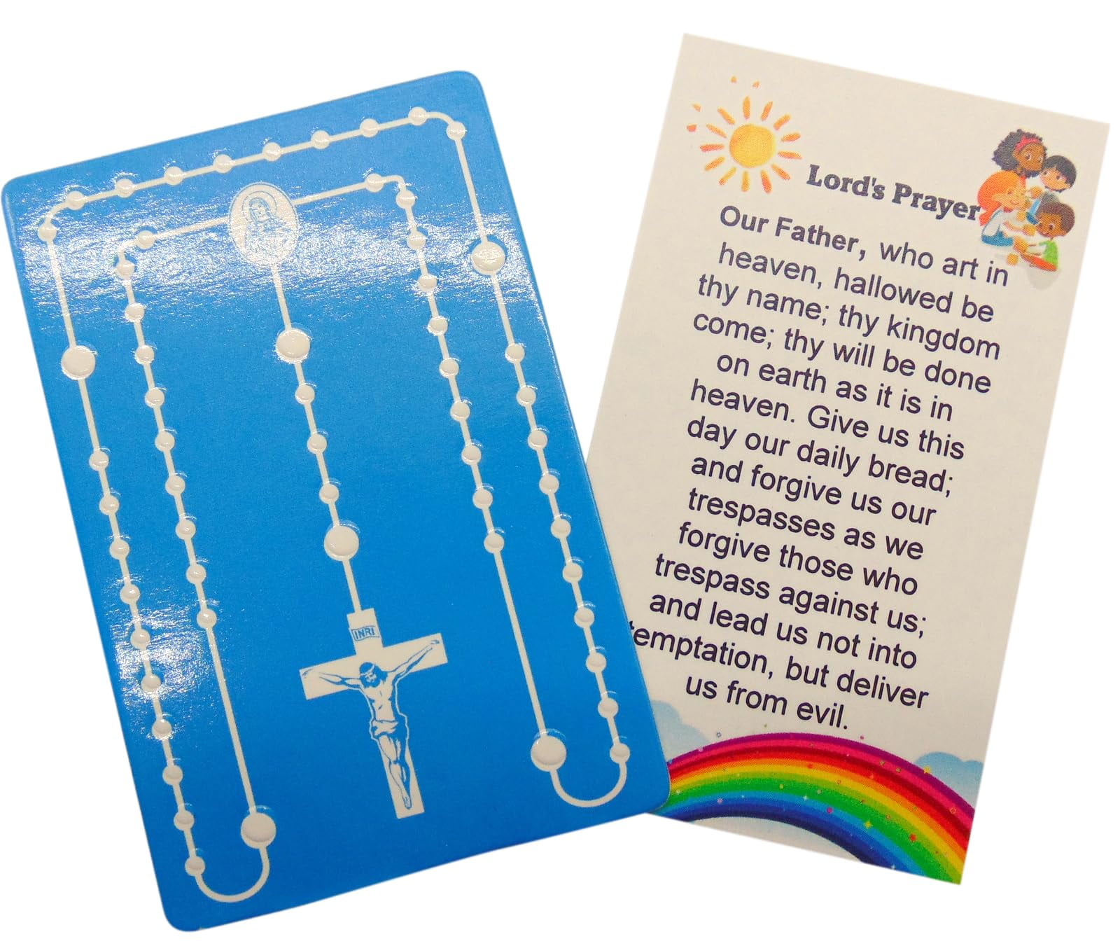 Our Father and Hail Mary with Mysteries of the Holy Rosary Guide Set of ...