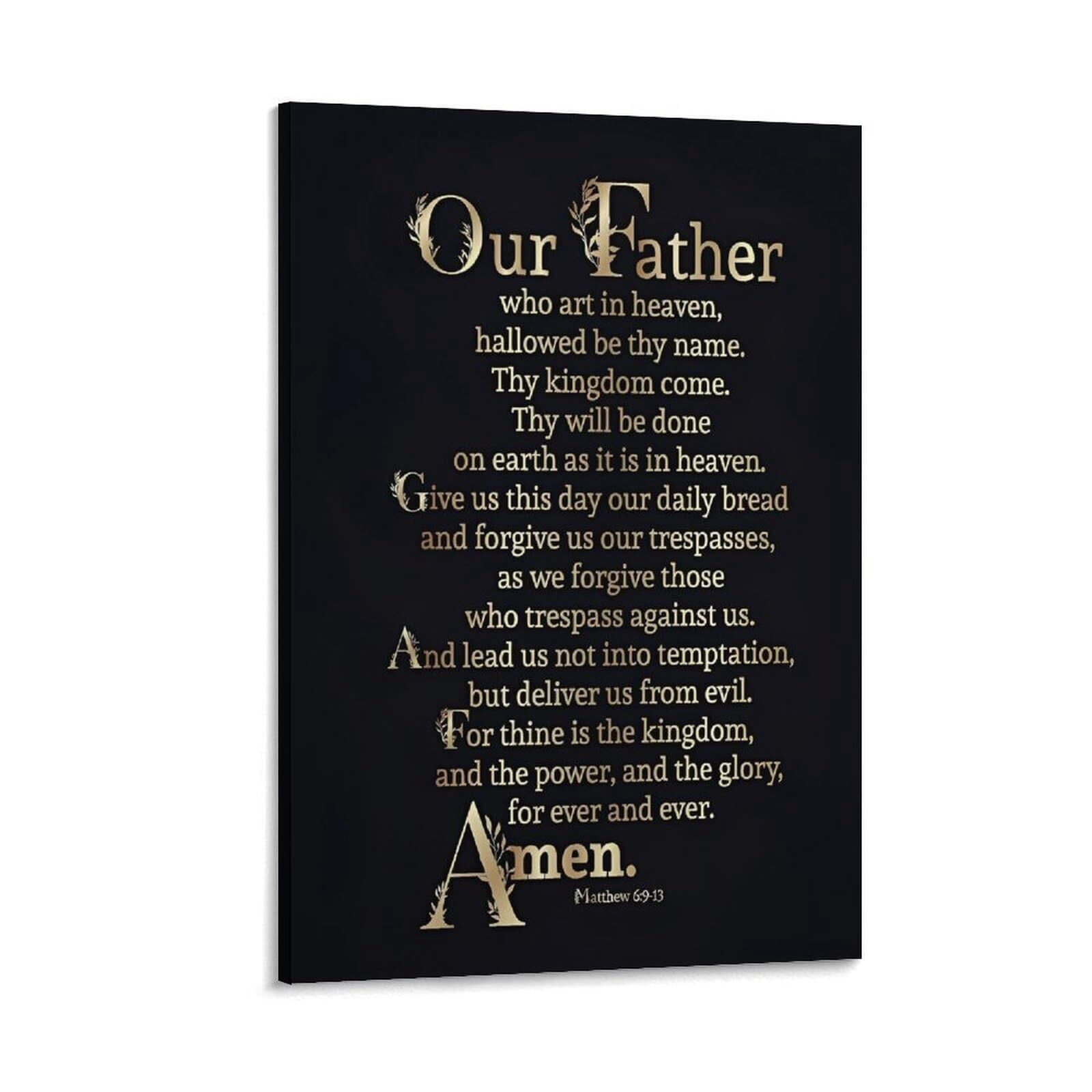 Our Father Prayer Christian Poem Canvas Art Posters Wall Art Pictures ...