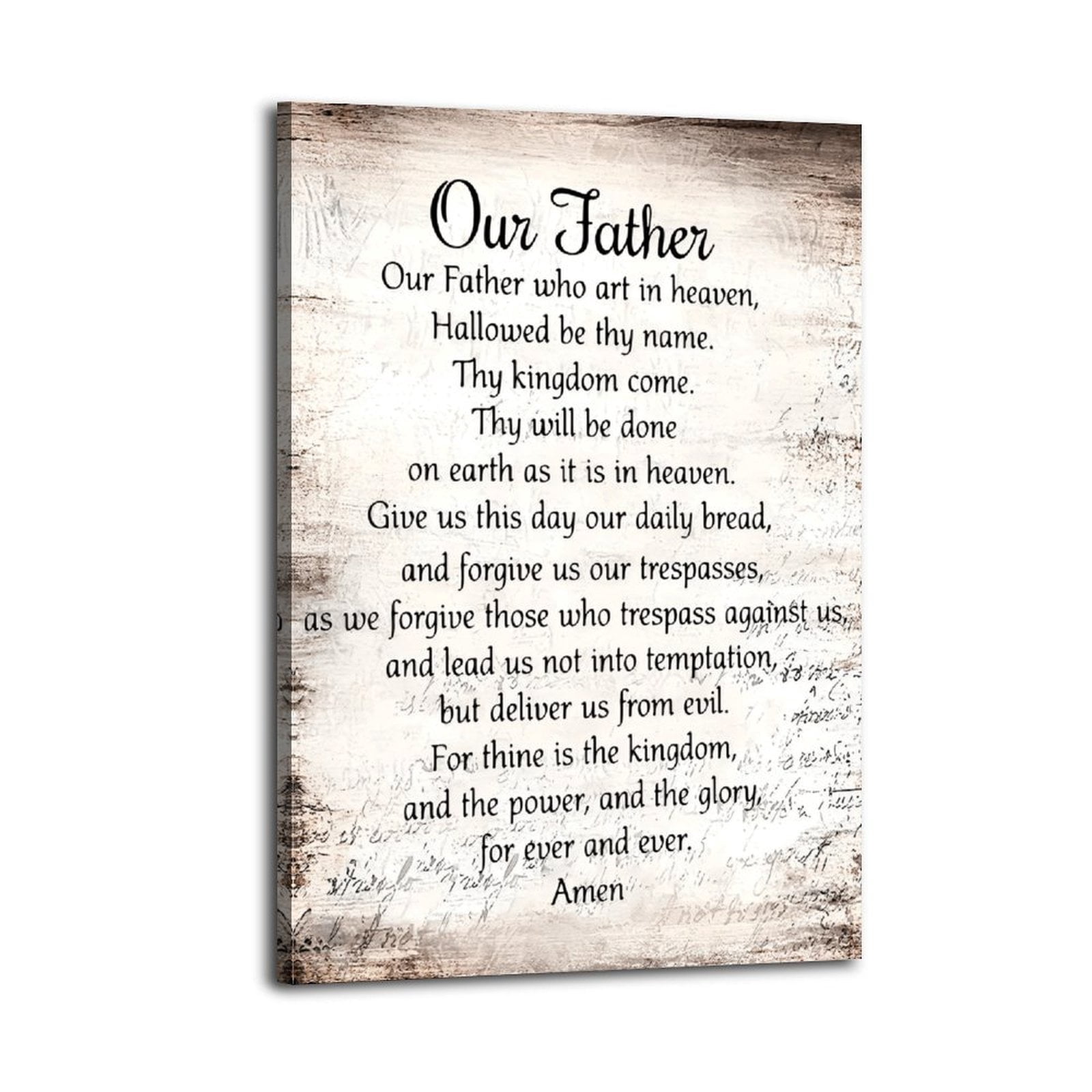 Our Father Prayer Wall Art - Inspirational Poster Great Wall Art for ...