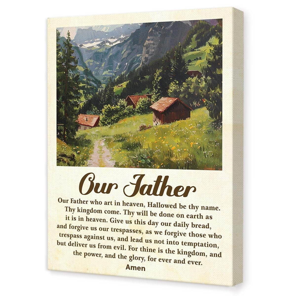 Our Father Prayer Wall Art,Religious Bible Verse Wall Decor,Scripture ...