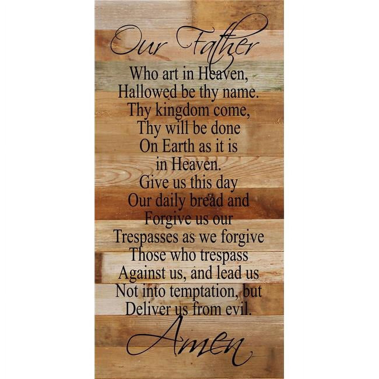 Our Father, who art in Heaven, hall... Wall Sign NR - Natural Reclaimed ...