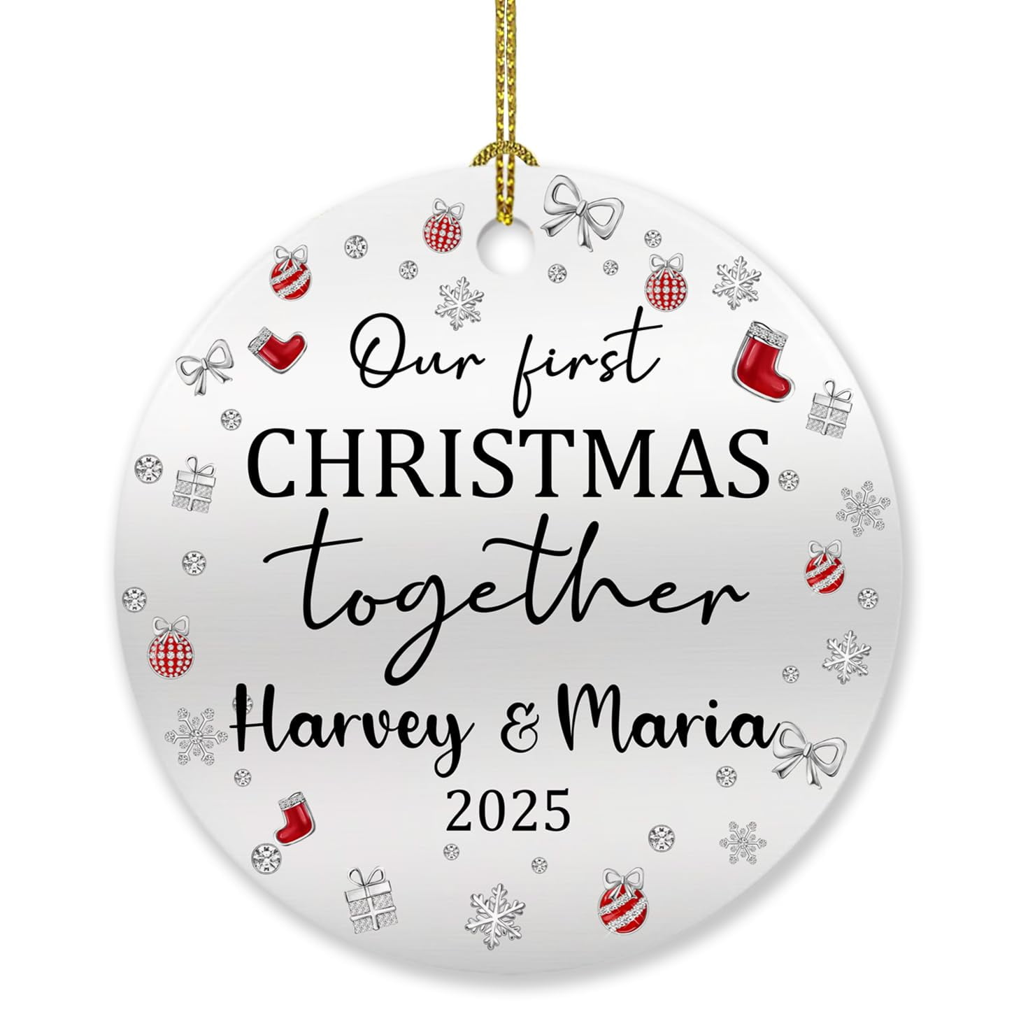 Our First Christmas Together Ornament Gift for Couple Anniversary ...