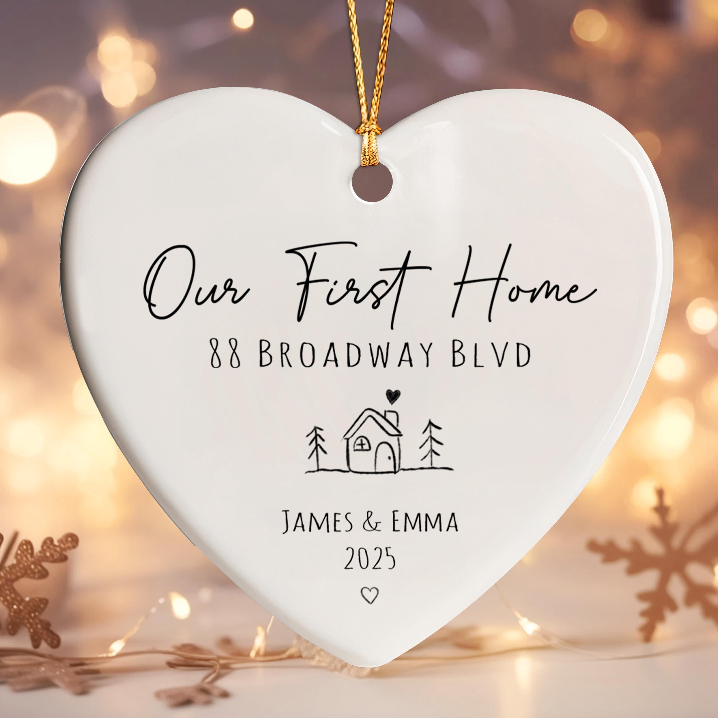 Our First Home Christmas Ornament 2025 — Personalized New Home Keepsake ...