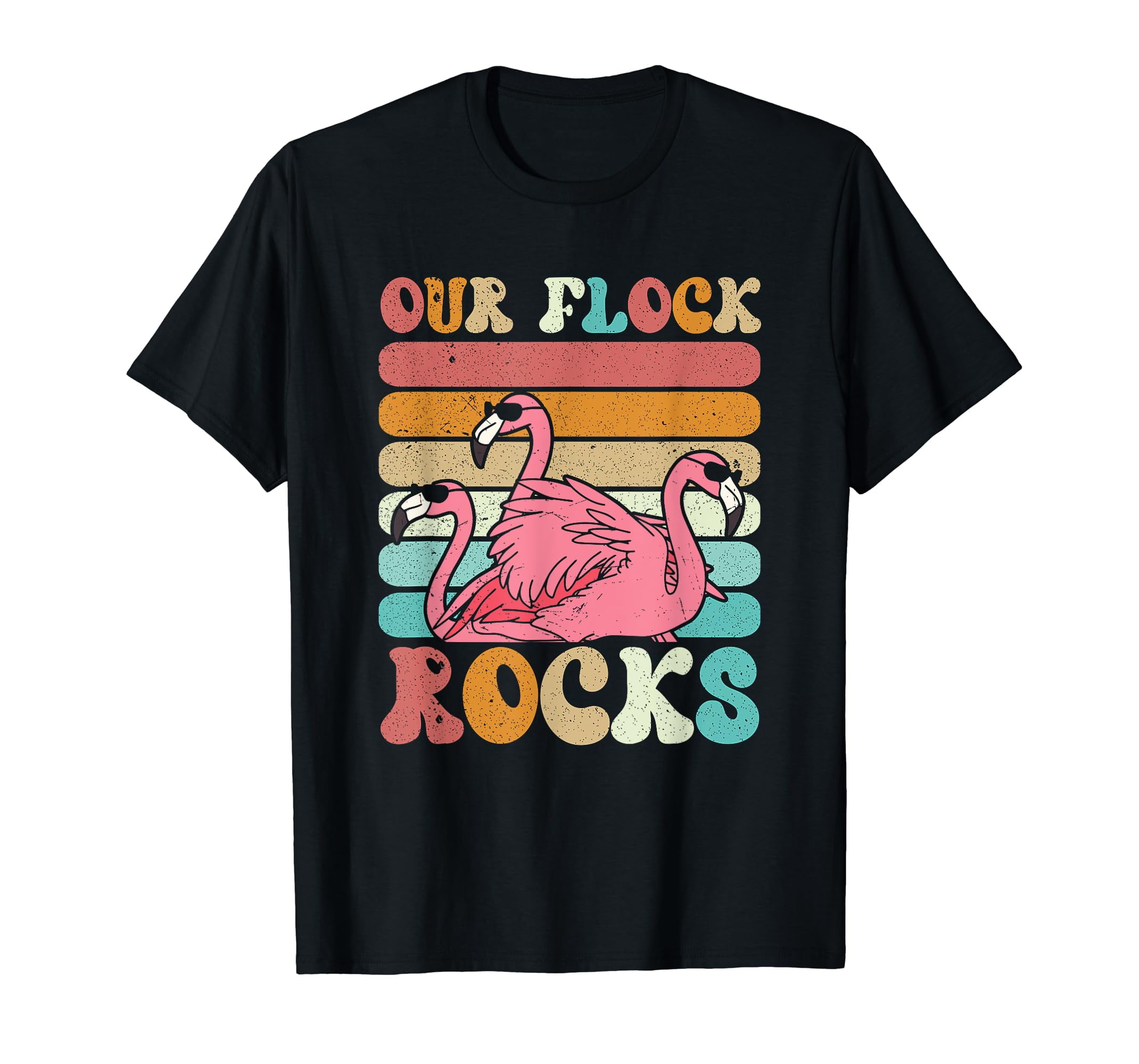 Our Flock Rocks Flamingo Matching Family Vacation T-Shirt - Walmart.com