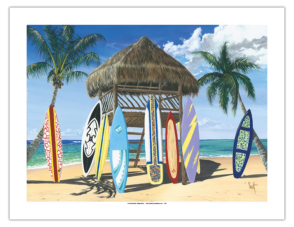Our Gang - Surfboard Art - From an Original Color Painting by Scott ...