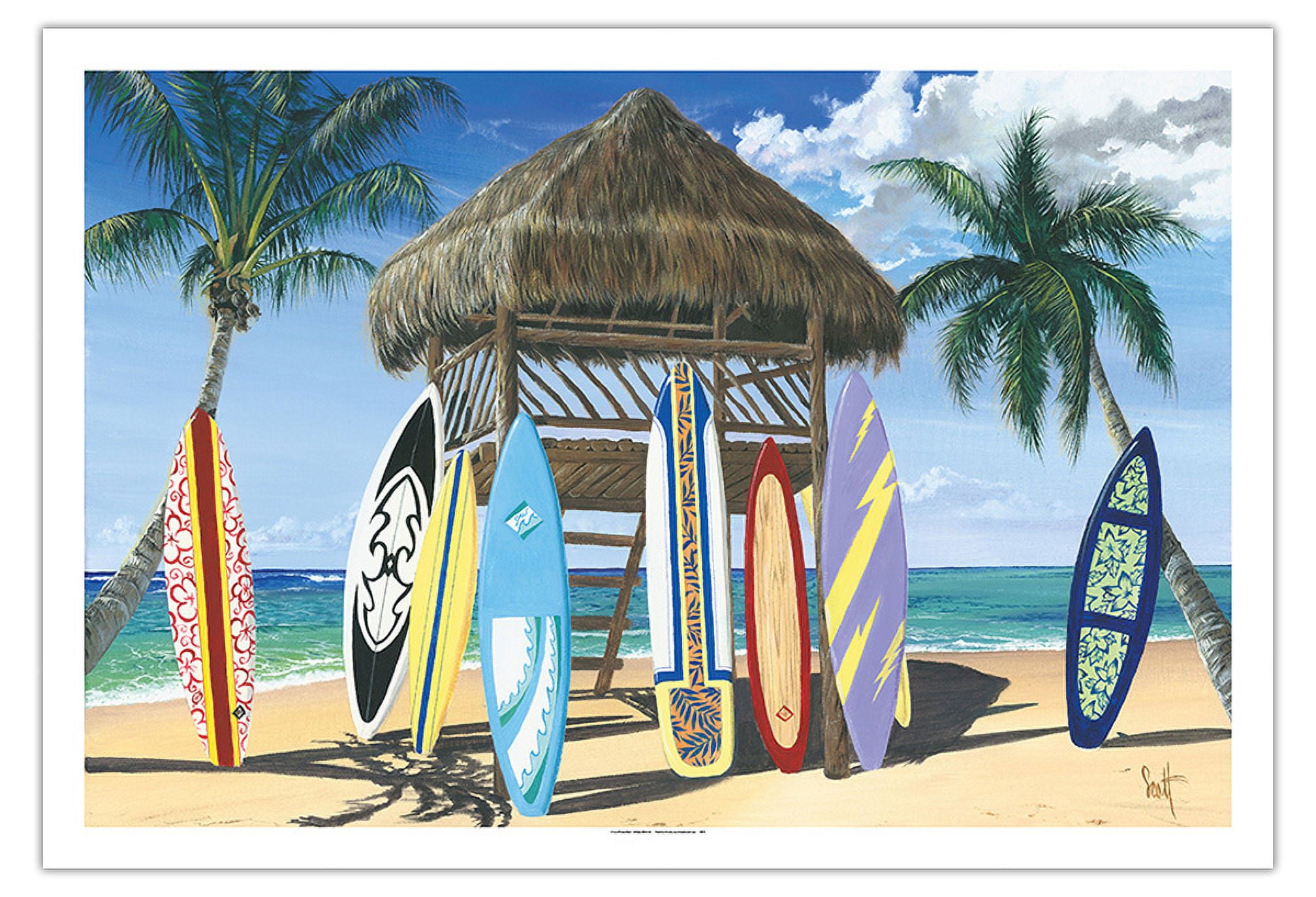 Our Gang - Surfboard Art - From an Original Color Painting by Scott ...