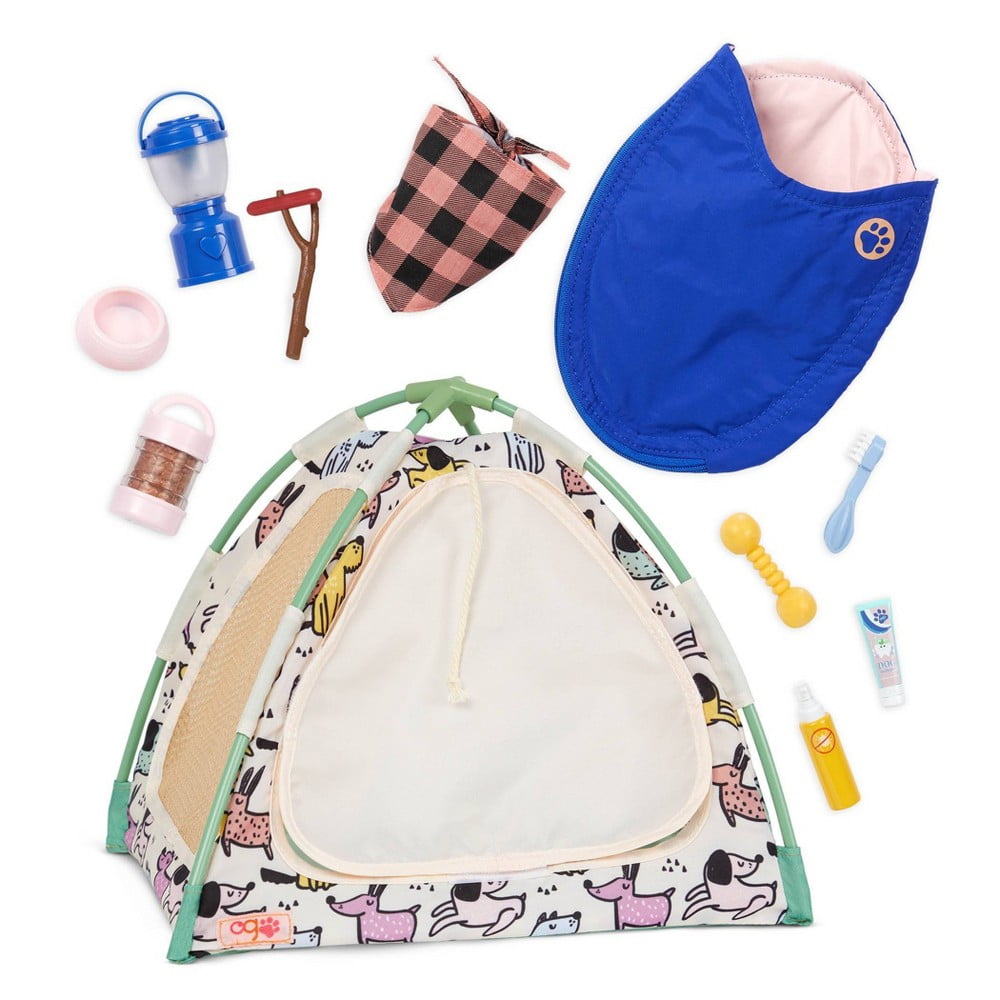 Our Generation Camping Tails Pet Tent Accessory Set for 18" Dolls ...