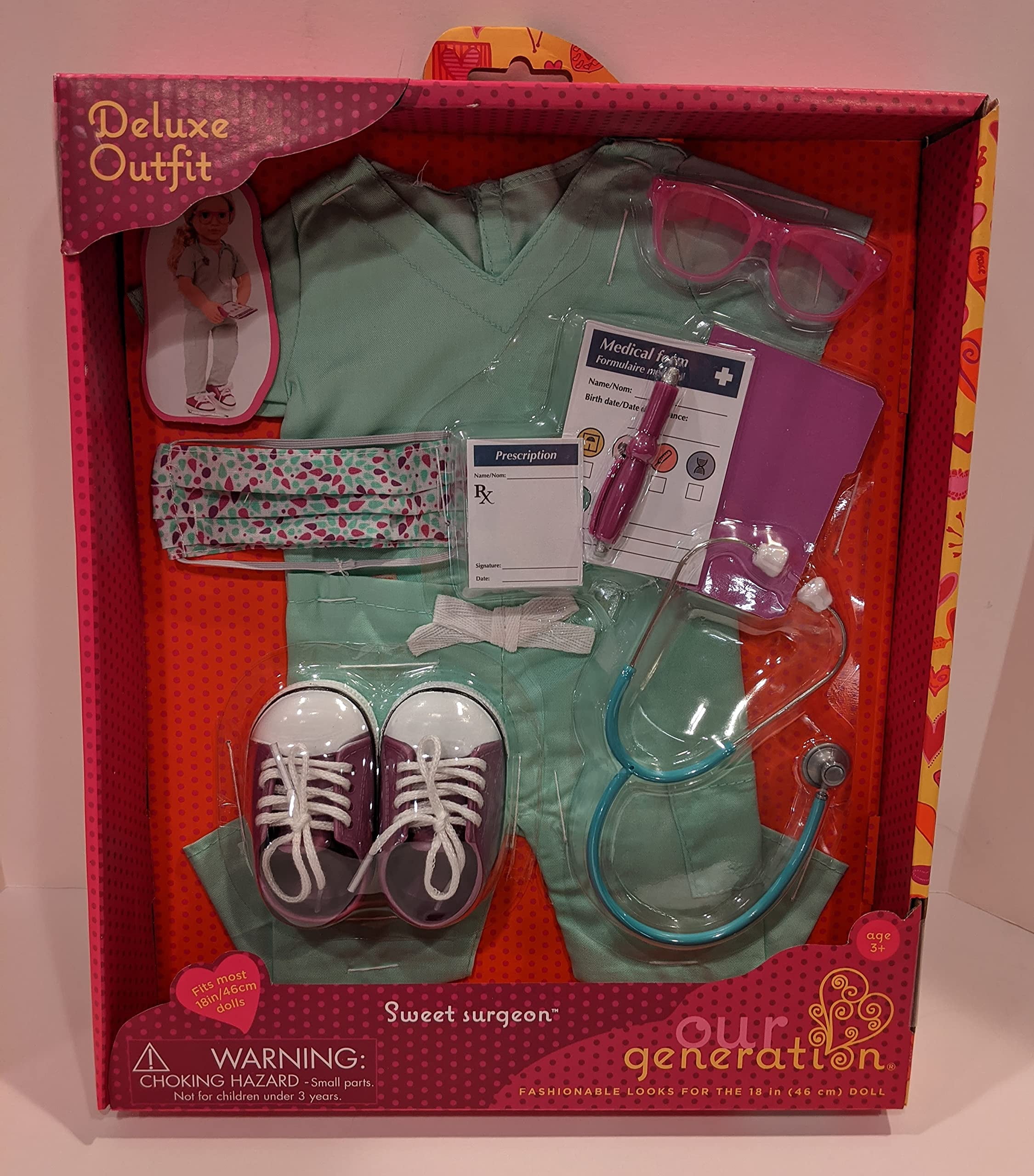 Our Generation Doctor's Outfit for 18" Dolls - Sweet Surgeon - Walmart.com
