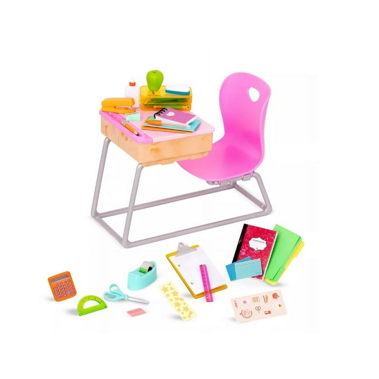 Our Generation Flying Colors School Desk Supplies Accessory Set for 18 Dolls Walmart