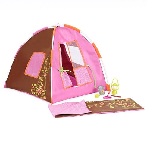 Our Generation Tent and Sleeping Bag Accessory for 18 inch Dolls Polka ...