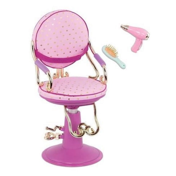 Our Generation Salon Chair , Purple with Heart Pattern - Walmart.com